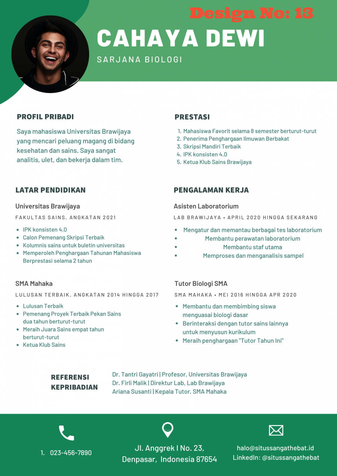 Template Design – Buat CV/Resume Kekinian